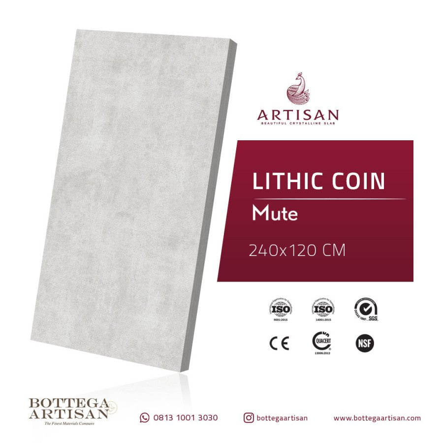 Granit Lamina Slab Artisan Lithic Coin Mute 120X240 – Bottega Artisan