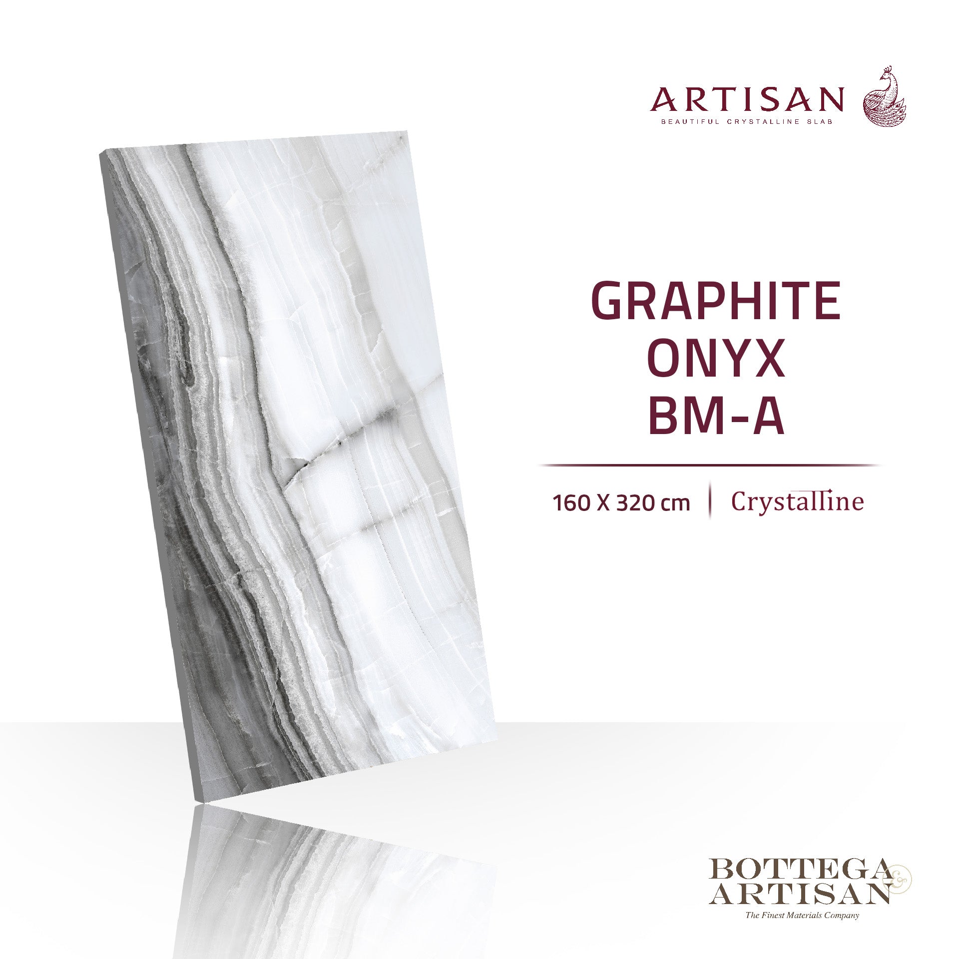 Granit Lamina Slab Artisan Graphite Onyx Bm-A Crystalline 160X320 ...